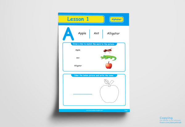 Awesome Phonics Level 1 Worksheet Pack – Listen and Learn English
